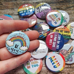 Bulk Order LGBTQ+ Pride Buttons- 1.5 Inch Pin Back Buttons- LGBTQ+ ...