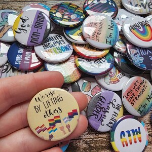 Bulk Order LGBTQ+ Pride Buttons- 1.5 Inch Pin Back Buttons- LGBTQ+ ...