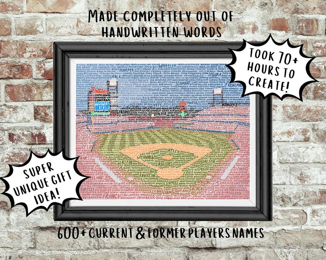 Let's Go Phillies- Word Art Print- Philadelphia Phillies- Red October ...