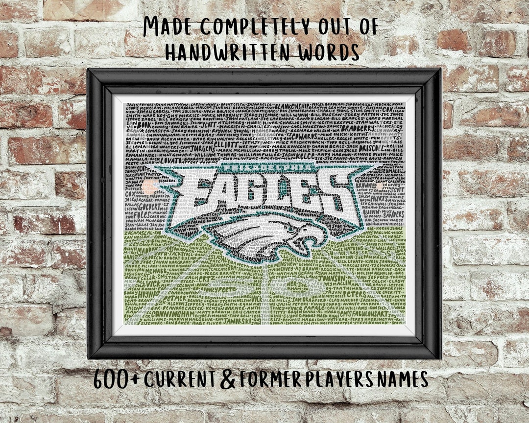 Philadelphia Eagles Word Art Print NFC East Lincoln Financial Field ...