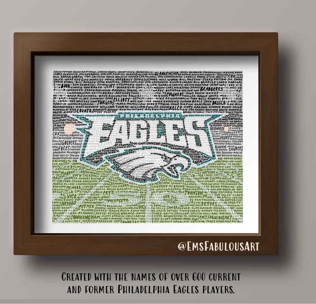 Philadelphia Eagles Word Art Print NFC East Lincoln Financial Field ...