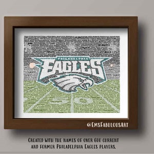 Philadelphia Eagles Word Art Print NFC East Lincoln Financial Field ...