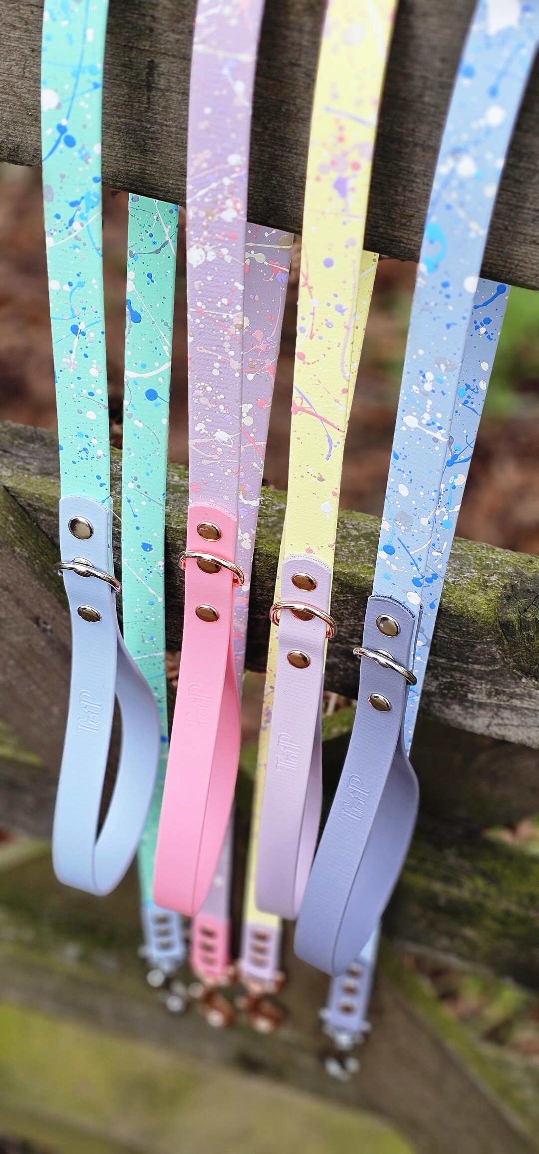 Pastel Splatter Biothane Dog Collar / Dog Lead: Waterproof, Durable - Etsy