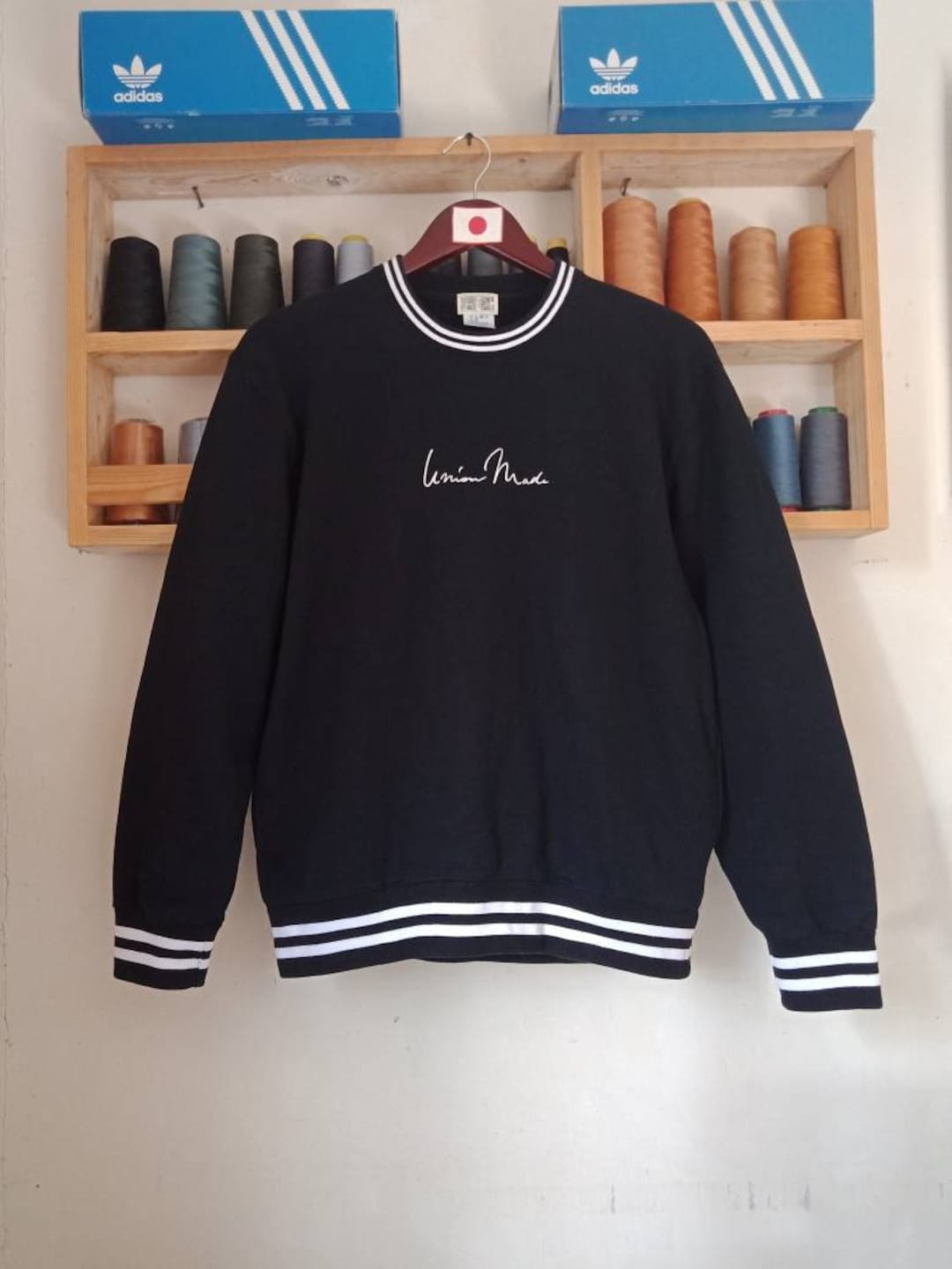 Vintage Union Made Clothing Sweater Sweatshirt Embroidery Big Logo ...