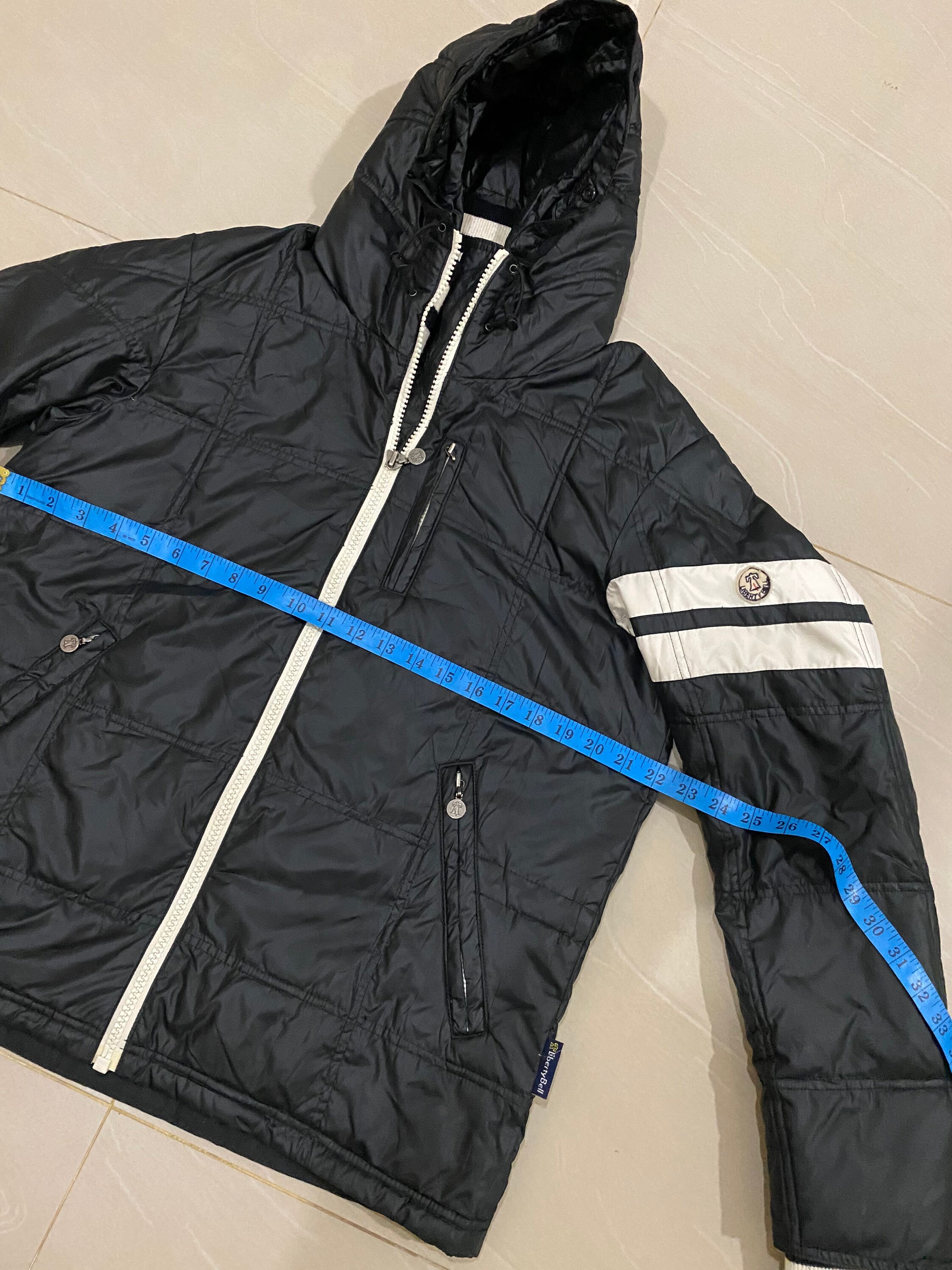 Vintage Liberty Bell Puffer Down Jacket Ziper Hoodie Jacket Large Size ...