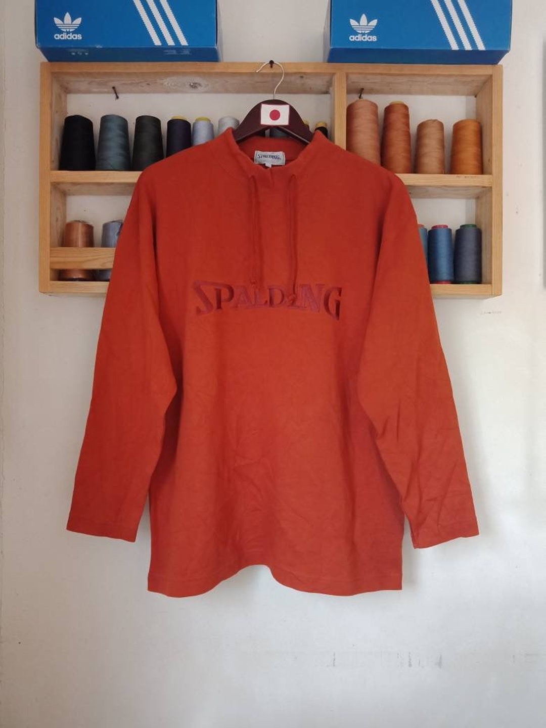 Rare Spalding Sweatshirt Sweater Embroidery Big Logo Large Size Jumper ...