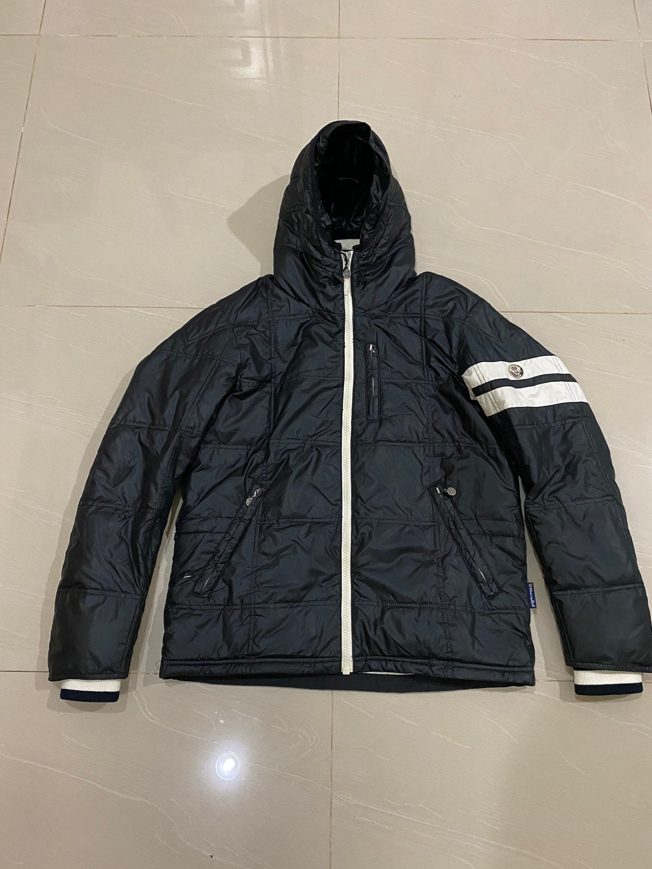 Vintage Liberty Bell Puffer Down Jacket Ziper Hoodie Jacket Large Size ...