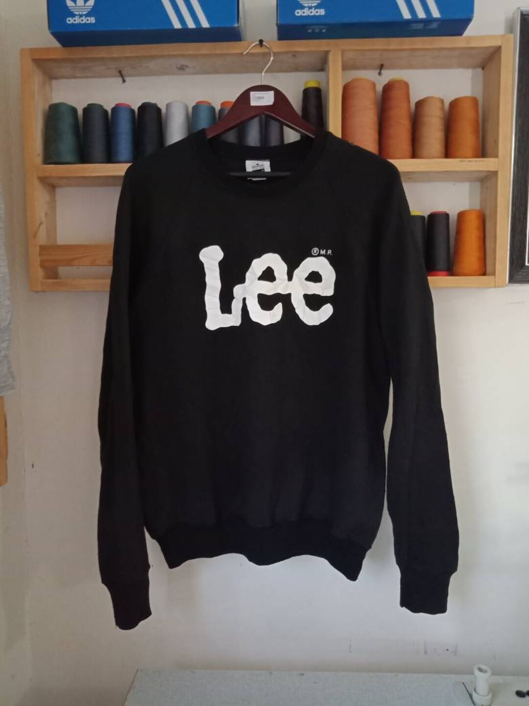 Vintage rere Lee suéter sudadera gran logo jumper Tamaño grande - Etsy ...