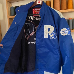 Vintage Rawlings Baseball Jacket Embroidery Big Logo Large Size Bomber ...