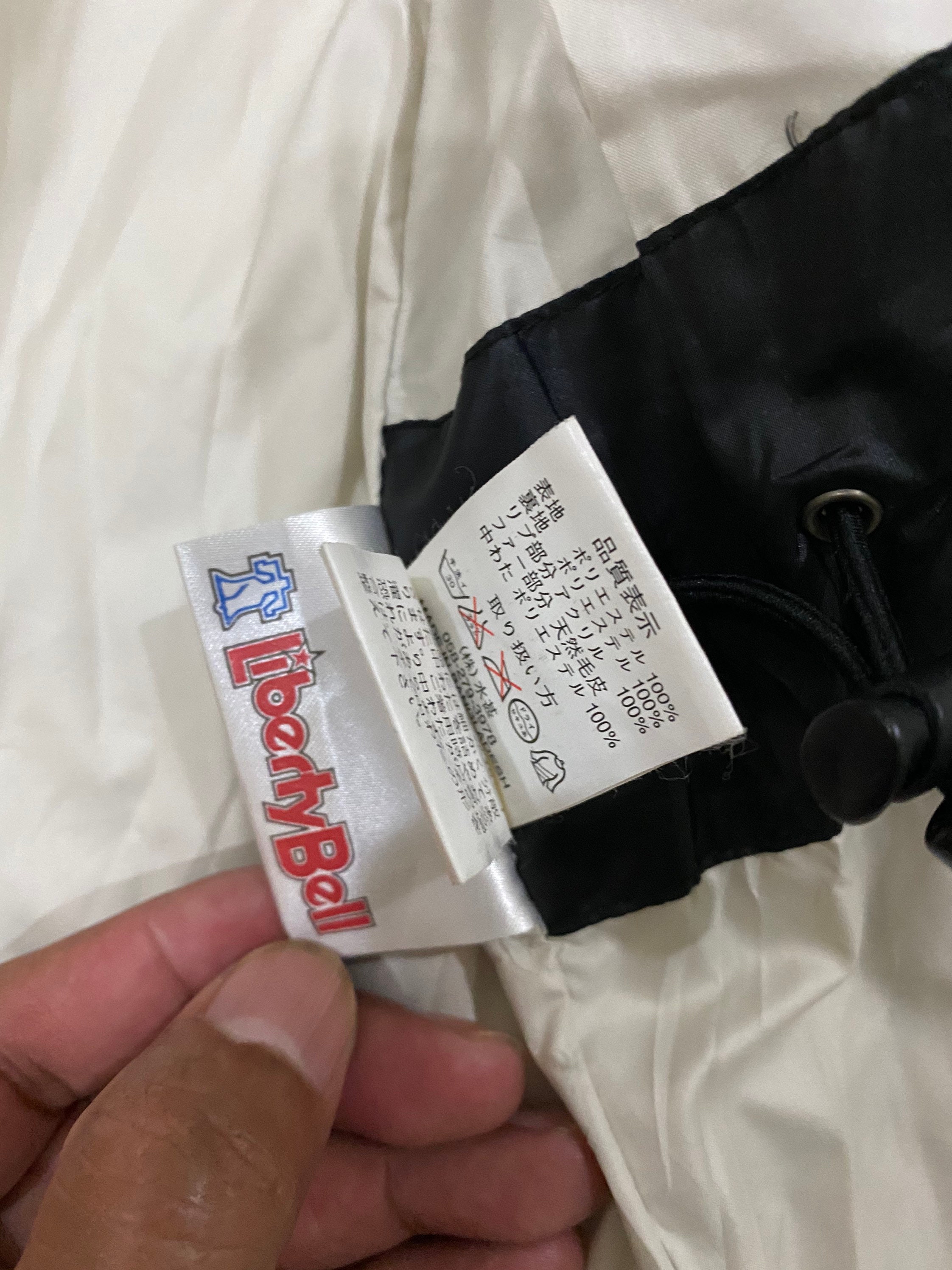 Vintage Liberty Bell Puffer Down Jacket Ziper Hoodie Jacket Large Size ...