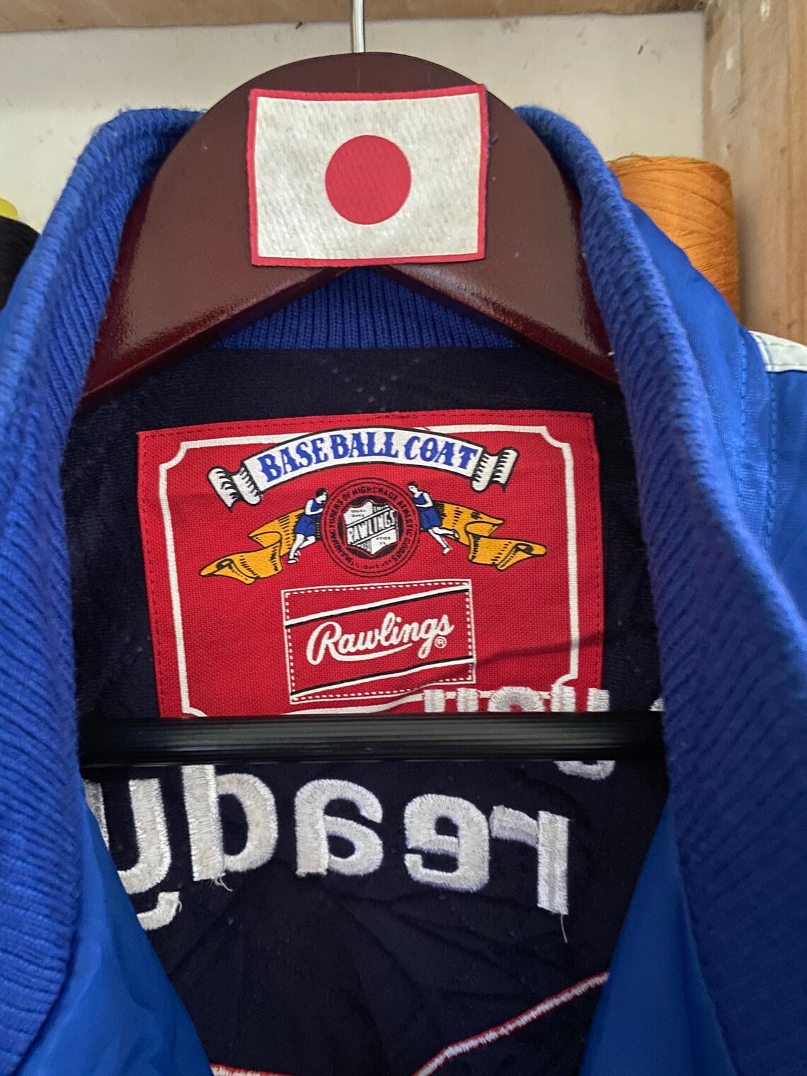 Vintage Rawlings Baseball Jacket Embroidery Big Logo Large Size Bomber ...