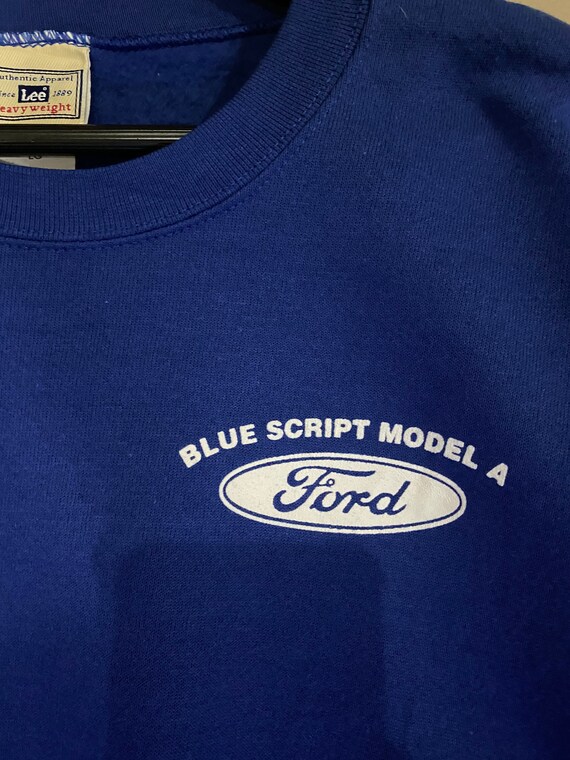 Rare Lee Ford Blue Script Model A Sweatshirt Large Si… - Gem