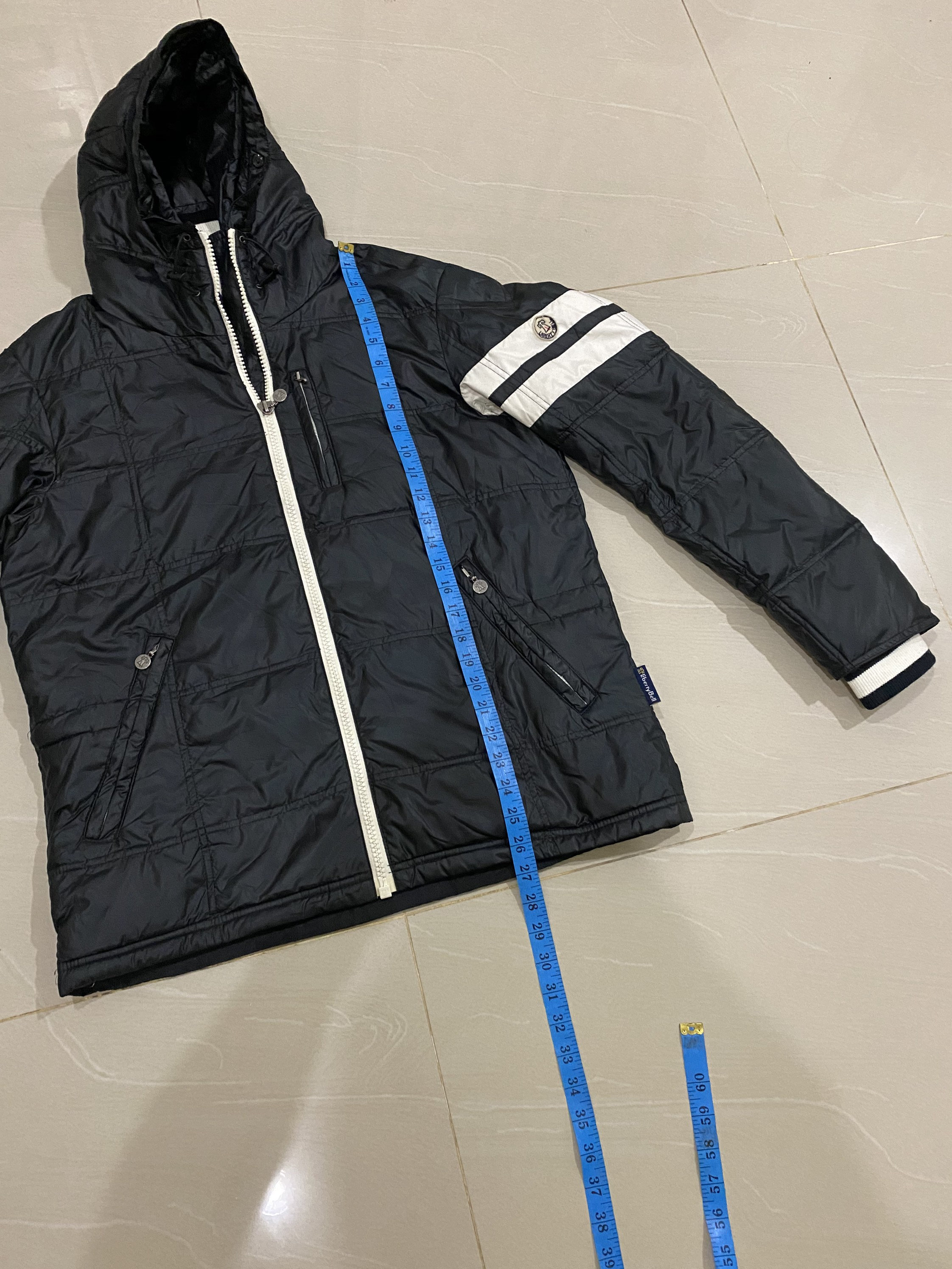 Vintage Liberty Bell Puffer Down Jacket Ziper Hoodie Jacket Large Size ...