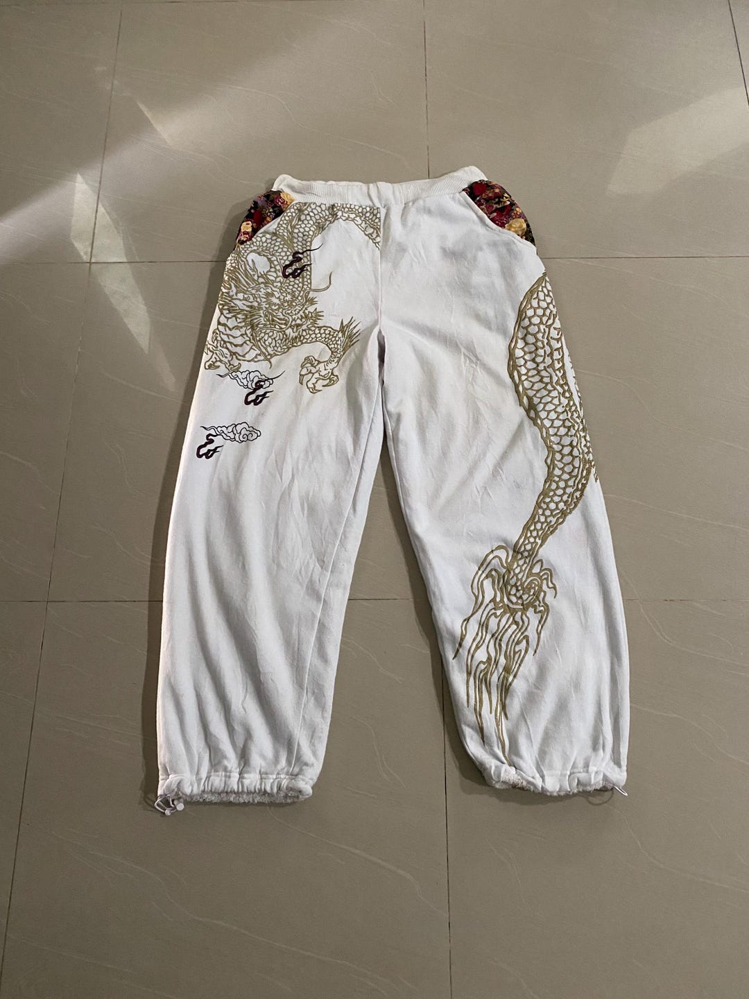 Vintage Sukajan Sweatpants Dragon Japan Art Bullet Noise Pants Large ...