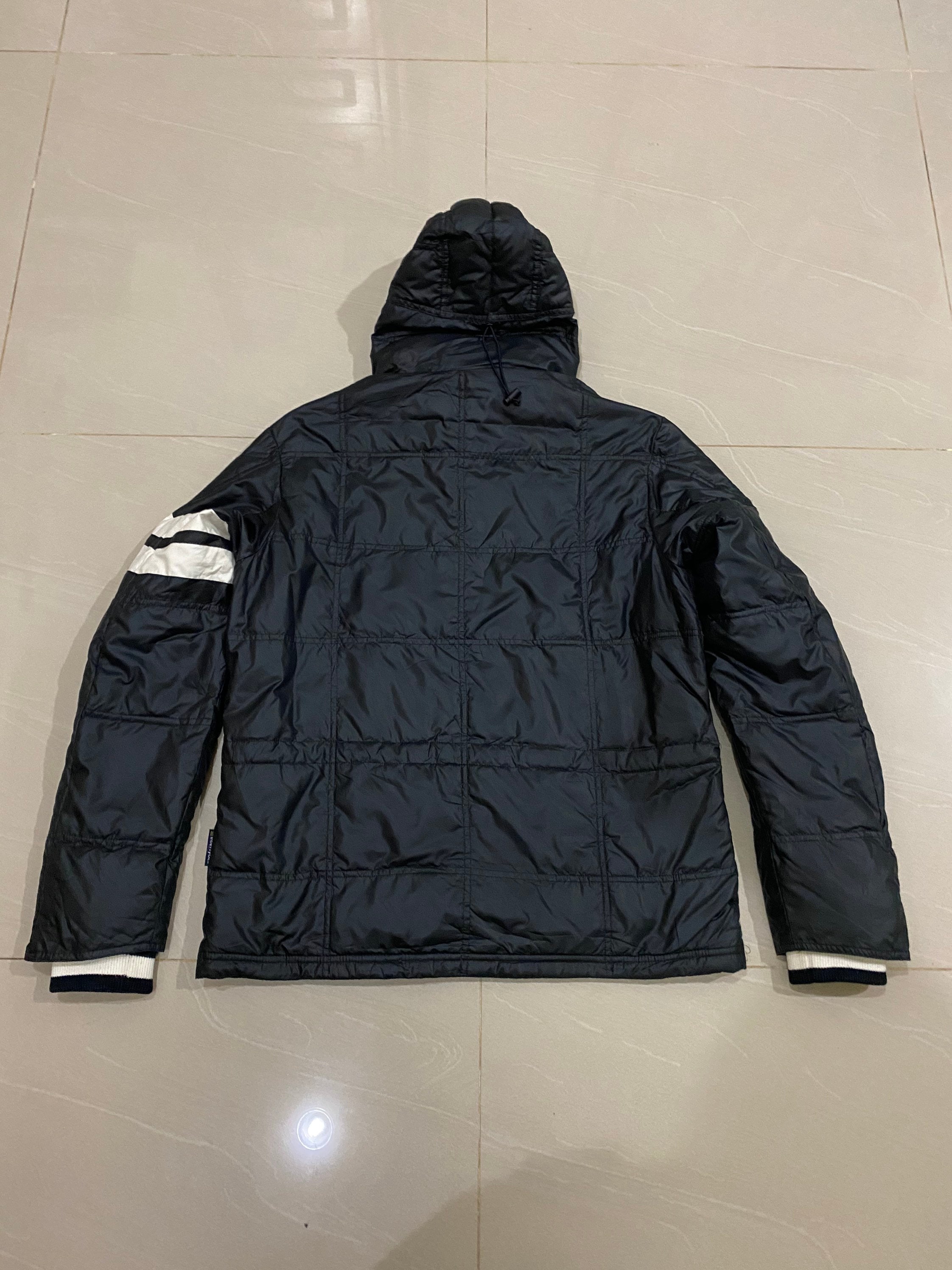 Vintage Liberty Bell Puffer Down Jacket Ziper Hoodie Jacket Large Size ...