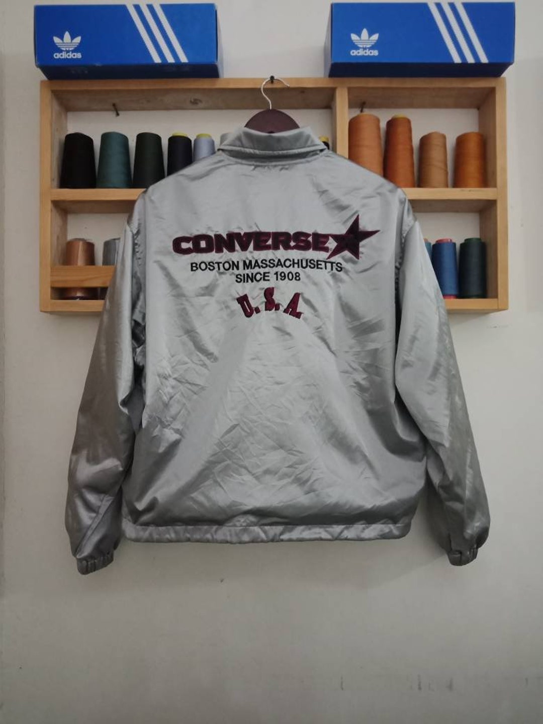 Rare Converse Button Jacket Embroidery Big Logo Medium Size. - Etsy