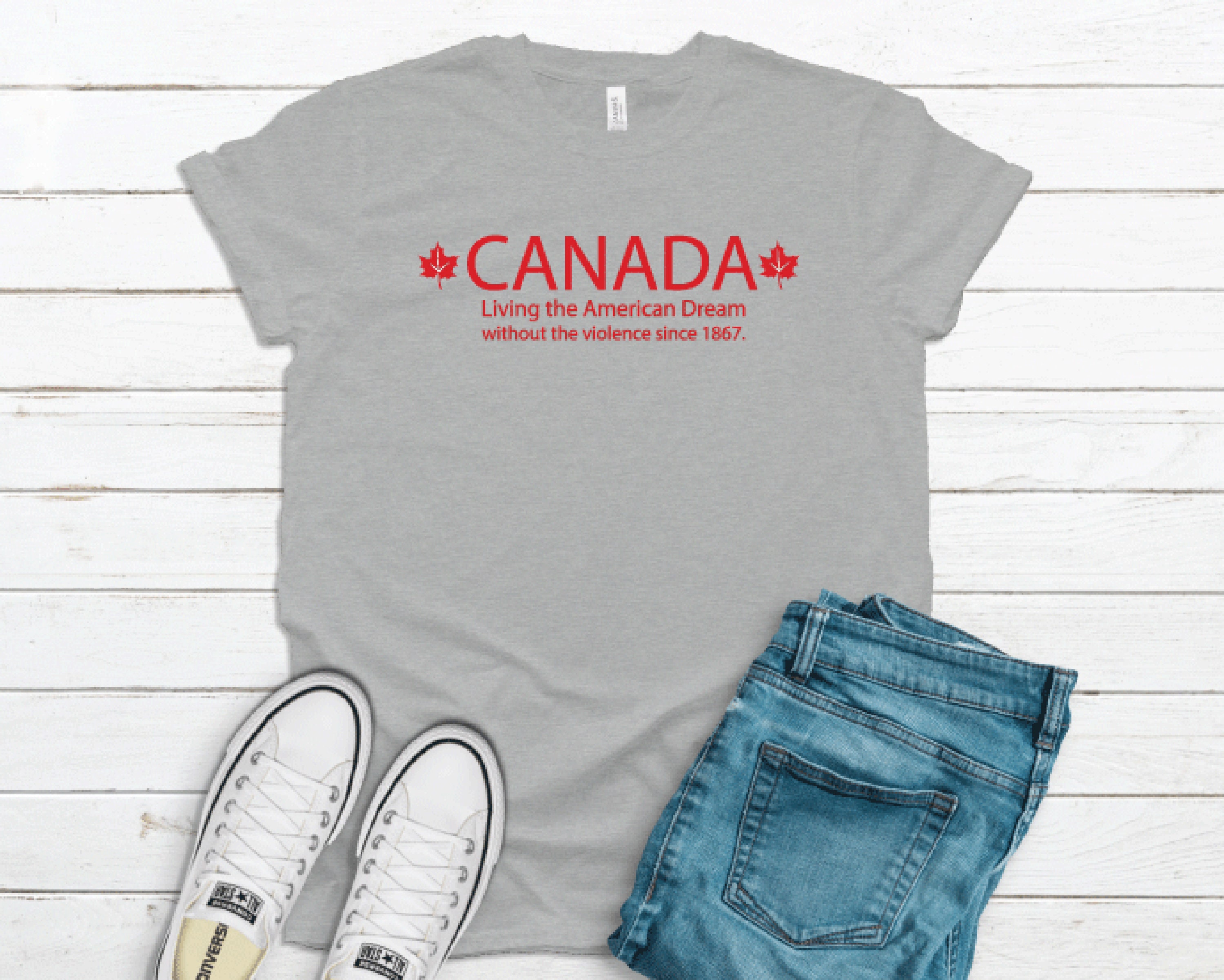 Funny Canada T shirt Living the American dream mens teen youth | Etsy