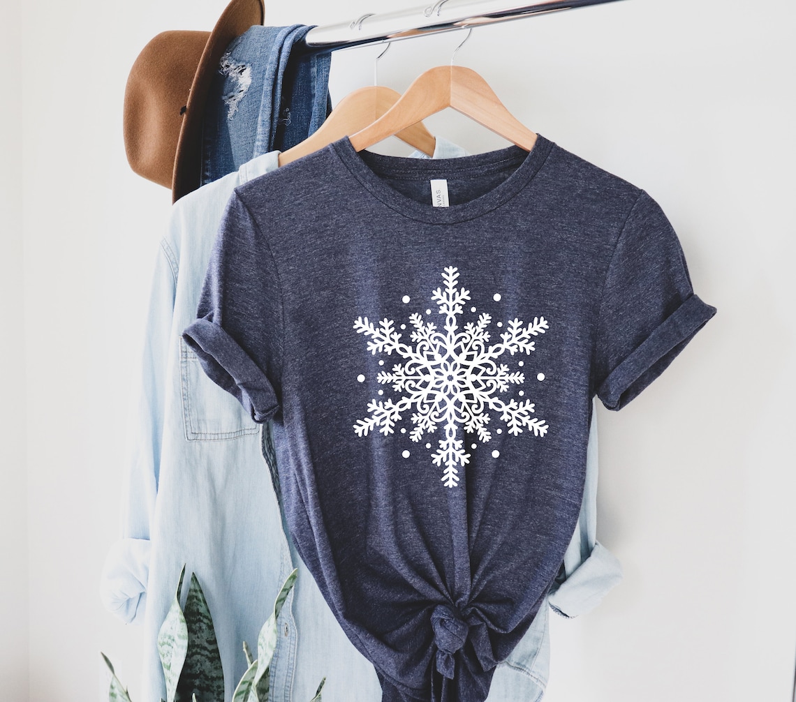 Snowflake Shirt Christmas T-Shirt Christmas Shirt Holiday | Etsy