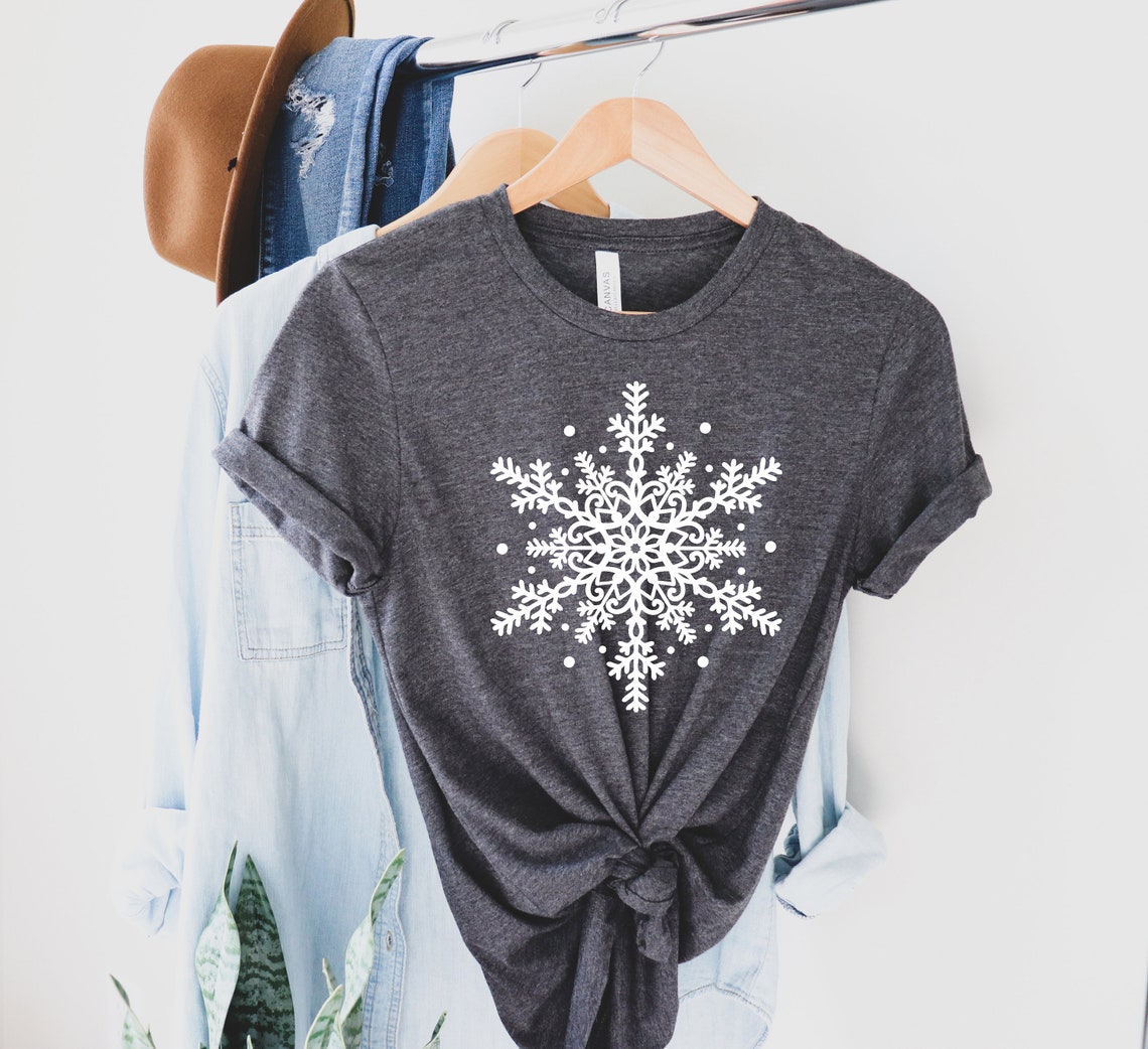 Snowflake Shirt Christmas T-Shirt Christmas Shirt Holiday | Etsy