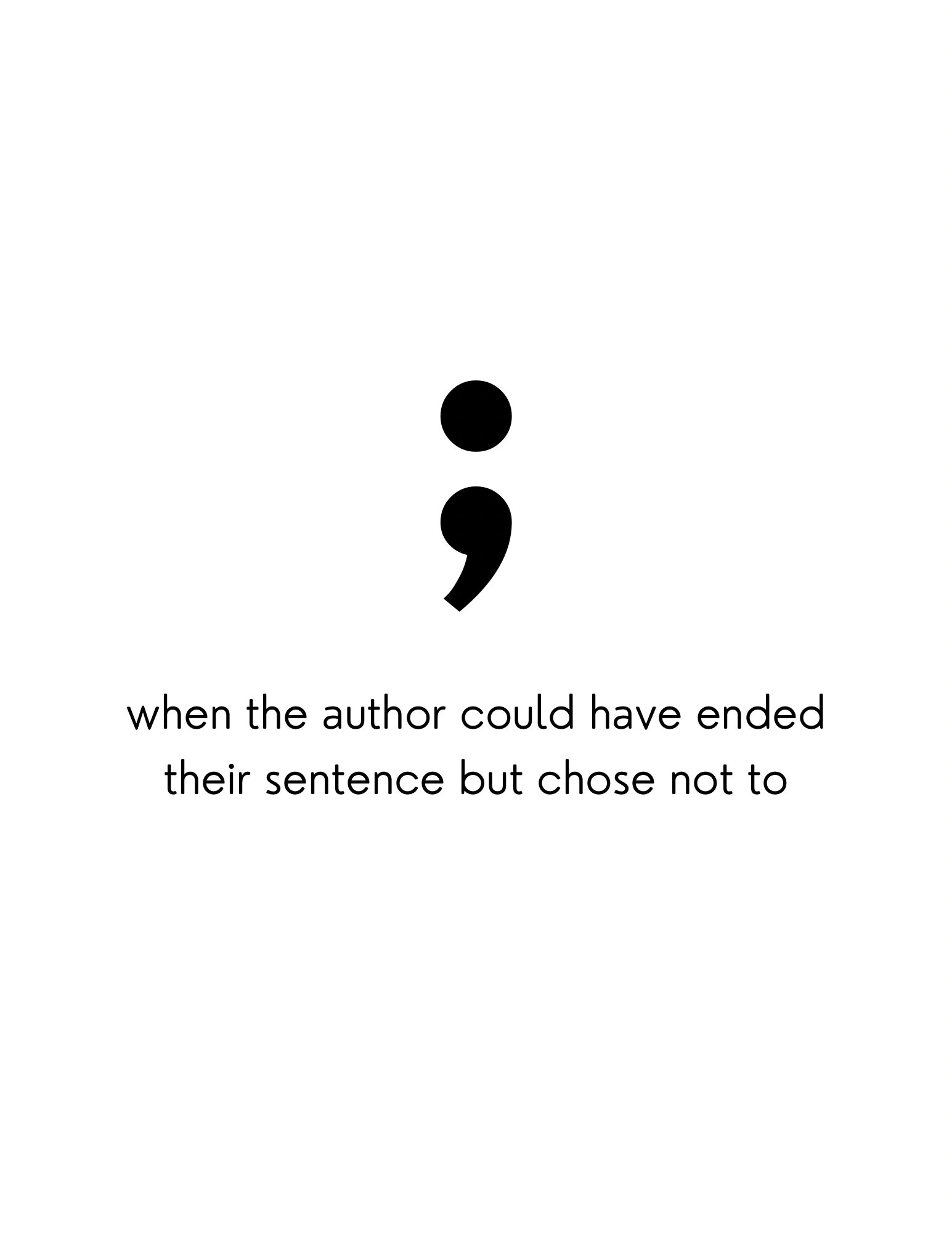 Semicolon Mental Health Art Printable Wall Art Minimalist - Etsy