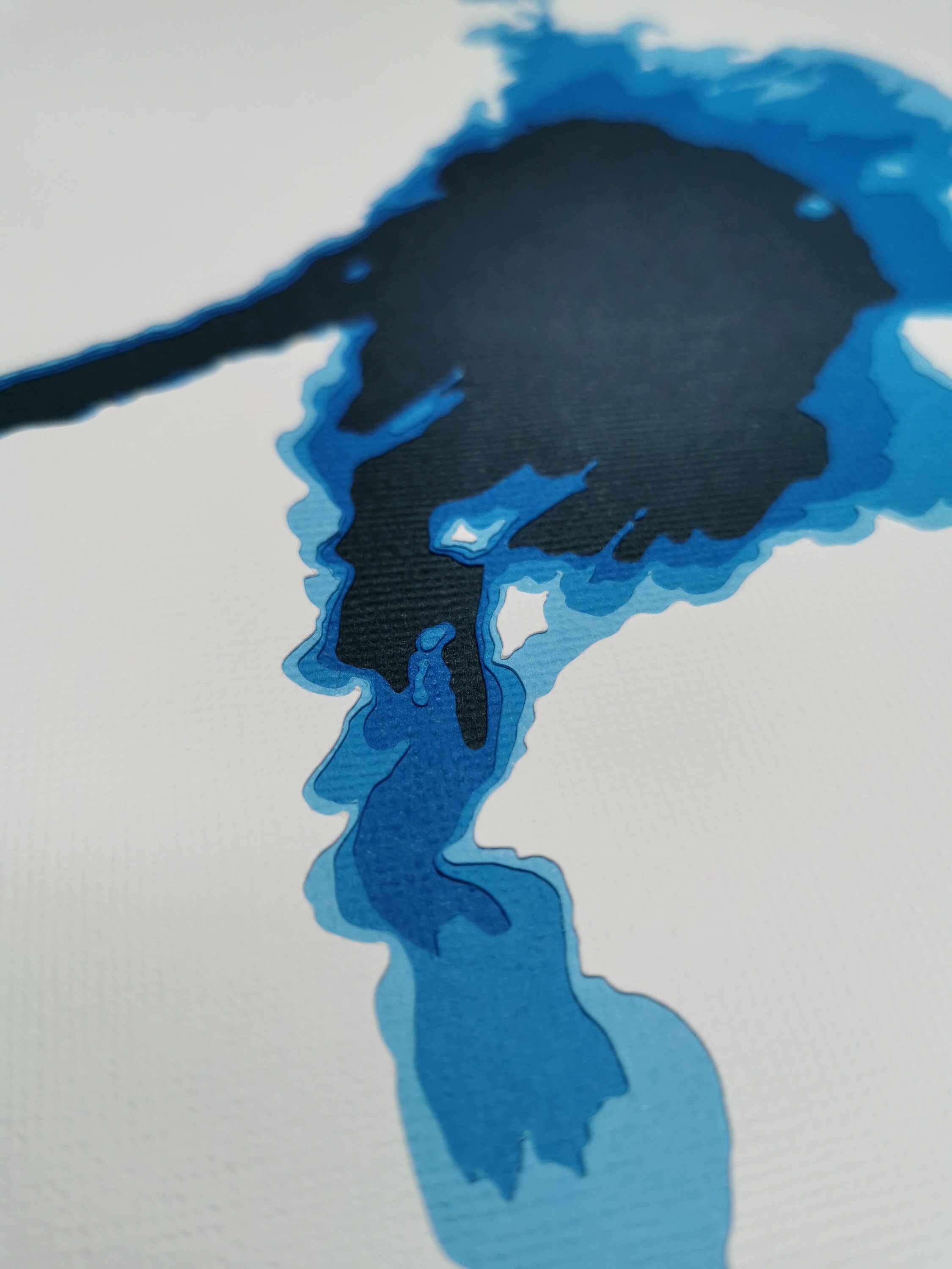 Lake Simcoe & Couchiching 12x12 Papercut Cardtography Map Wall Art ...