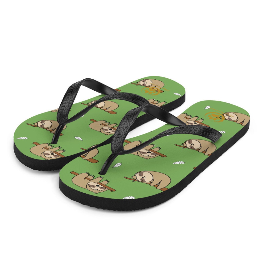 Sloth Flip-flops, Sloth Sandals, Sloth Accessory, Sloth Lover, Sloth ...