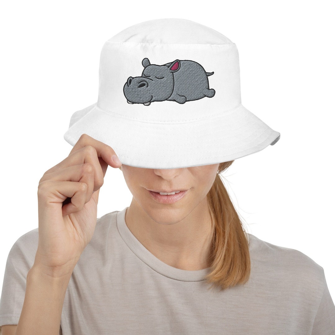 Lazy Hippo Bucket Hat, Hippo Hat, Hippo Lover, Hippo Gift, Cute Hippo ...