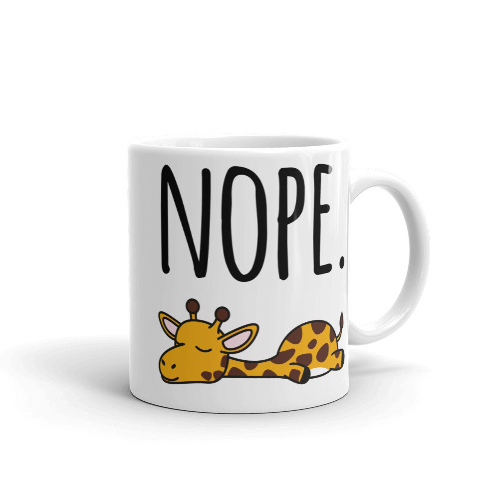 Nope. Giraffe Mug, Giraffe Mug, Giraffe Lover, Giraffe Gift, Cute ...