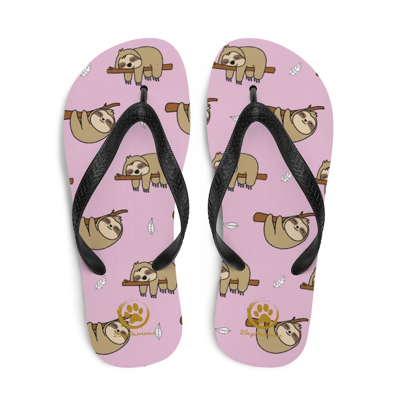 Sloth Flip-flops, Sloth Sandals, Sloth Accessory, Sloth Lover, Sloth ...