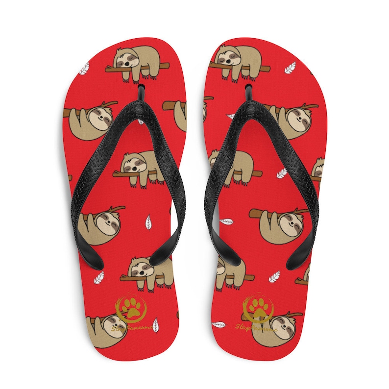 Sloth Flip-flops, Sloth Sandals, Sloth Accessory, Sloth Lover, Sloth ...