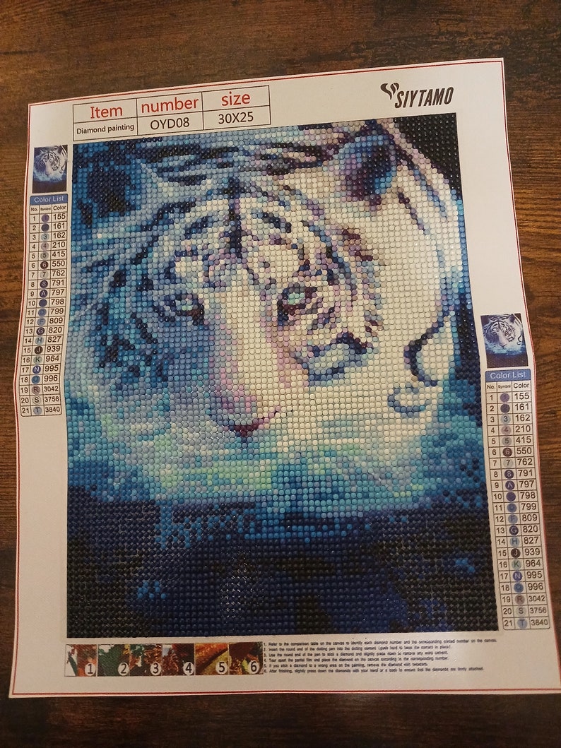 Finished Tiger Diamond Painting - Etsy