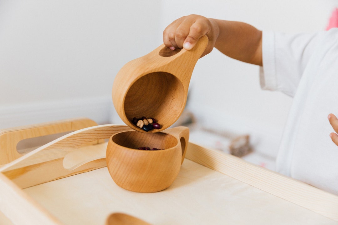 Wooden Pouring Set Cups Montessori - Etsy