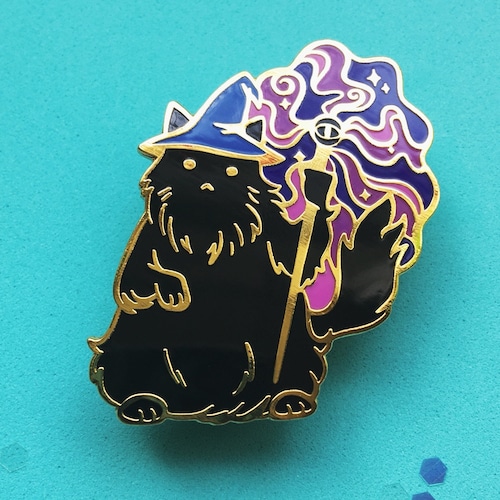 A Tiny Wizard Mouse Enamel Pin - Etsy