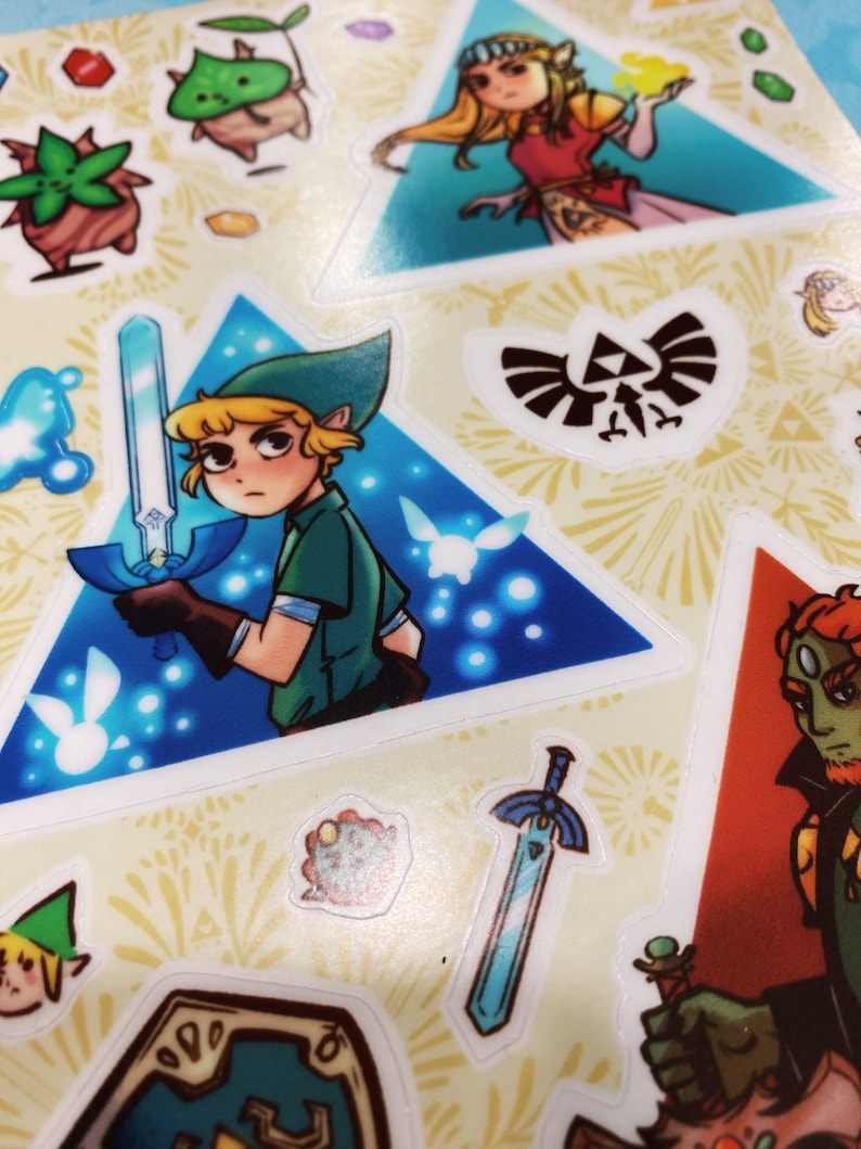 LOZ Transparent Zelda Sticker Sheet - Etsy