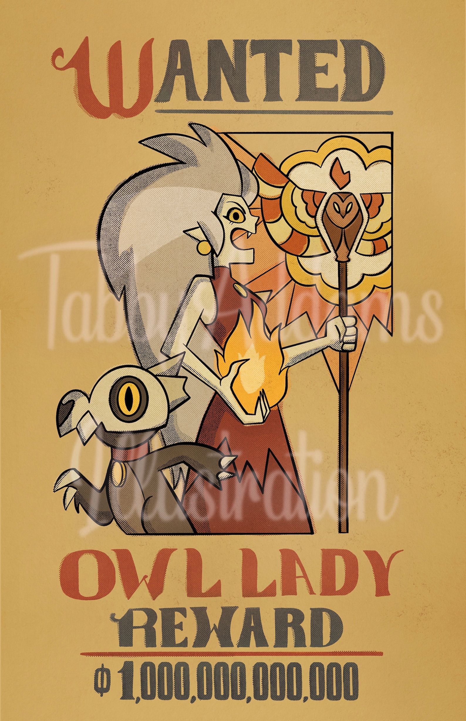 Owl Lady 11x17 Wanted Poster Full Size Art Poster - Etsy Canada