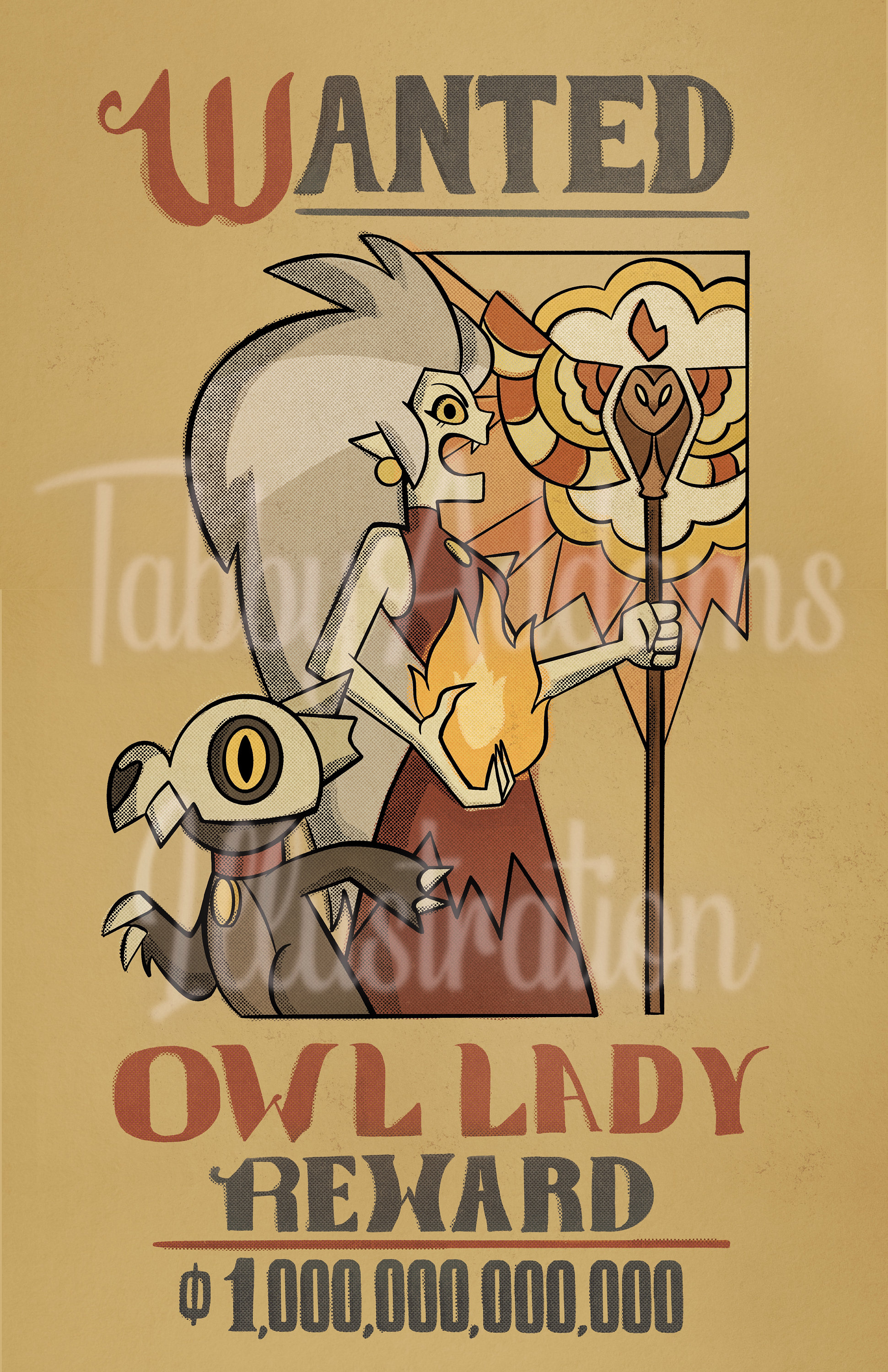 Owl Lady 11x17 Wanted Poster, Full Size Art Poster - Etsy