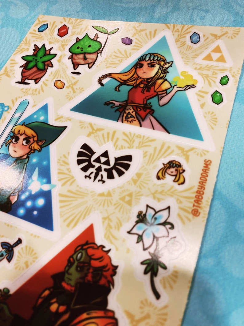LOZ Transparent Zelda Sticker Sheet - Etsy