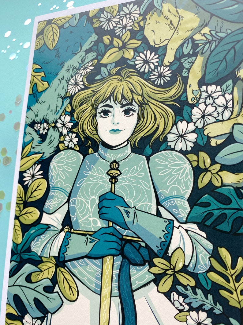 Female Knight, Reclined Knight and Sword Art Print - Etsy