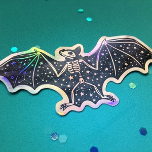 Holographic Star Bat Constellation Sticker, 2 Sizes, Vinyl Decal, Bat ...