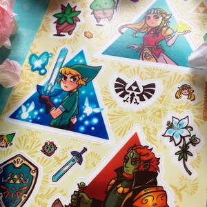 LOZ, Transparent Zelda Sticker Sheet - Etsy