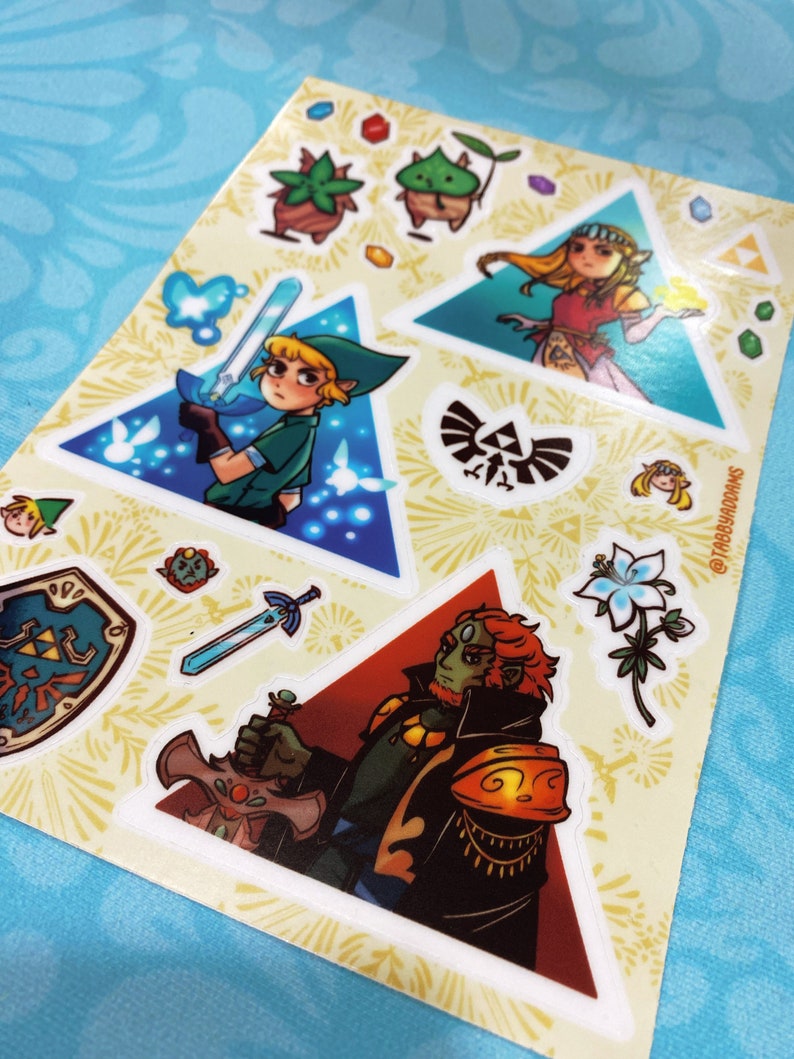 LOZ Transparent Zelda Sticker Sheet - Etsy