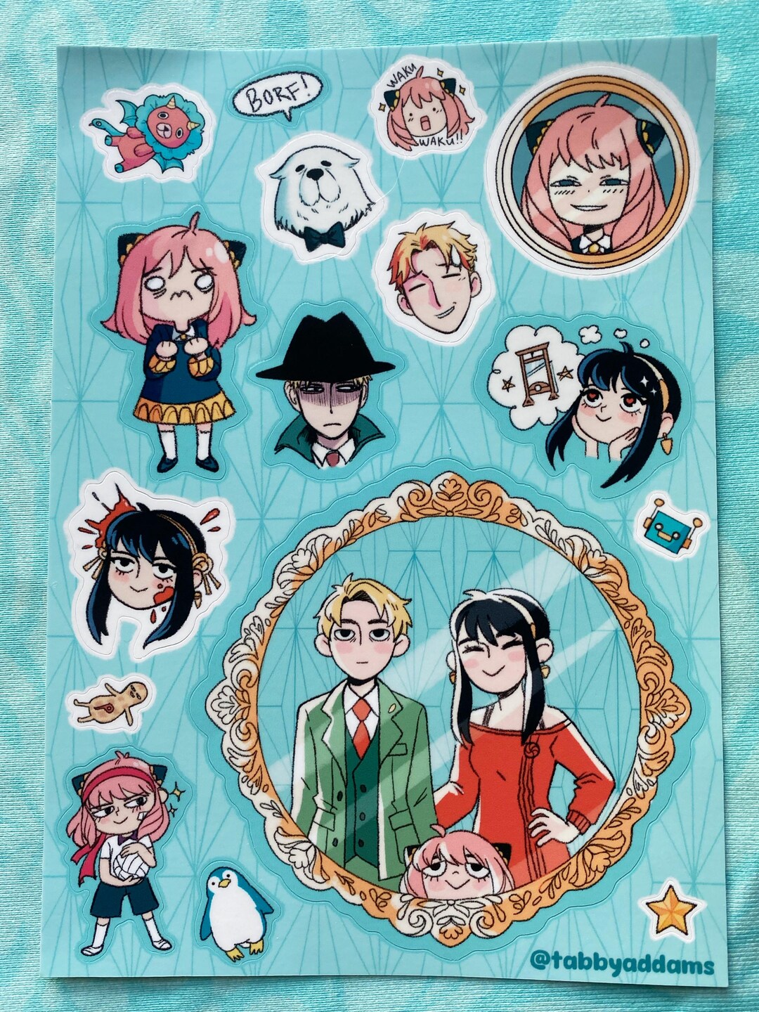 Anime Spy Sticker Sheet, Vinyl Waterproof Sticker Sheet, 5 X7 Inch - Etsy