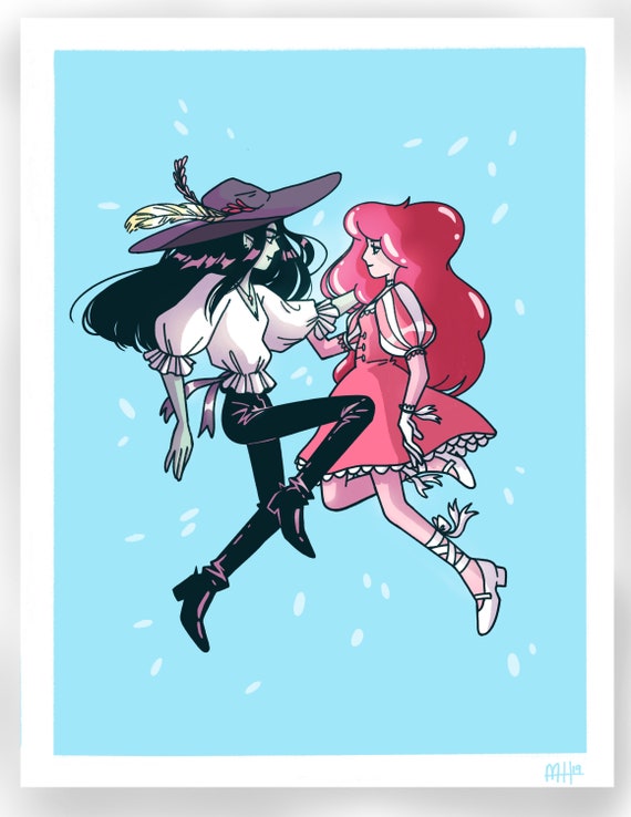 Princess Bubblegum And Marceline Kissing