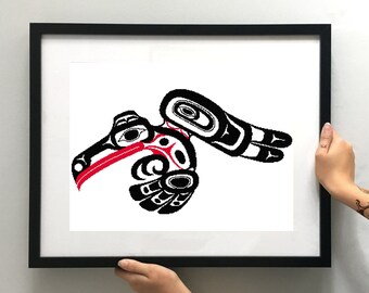 Northwest Native Art Raven - Etsy