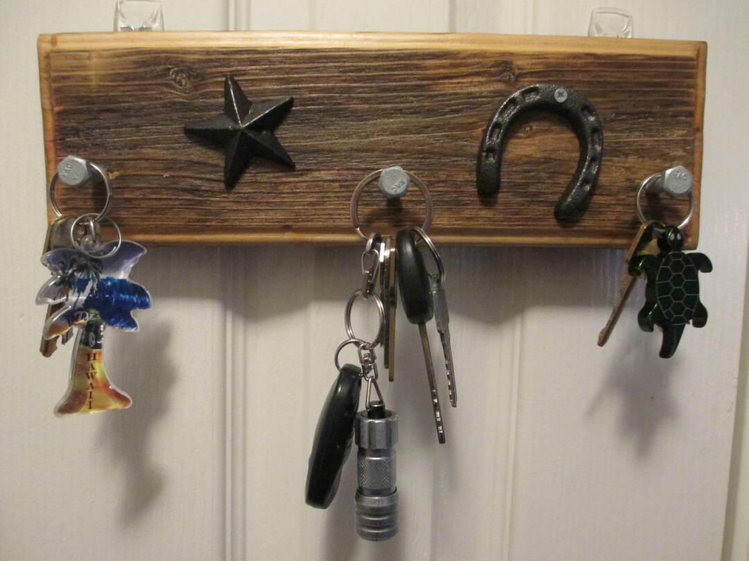 Weathered Wood Key Ring Holder - Etsy Hong Kong