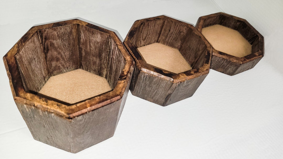 Rustic Octagon Container Set - Etsy