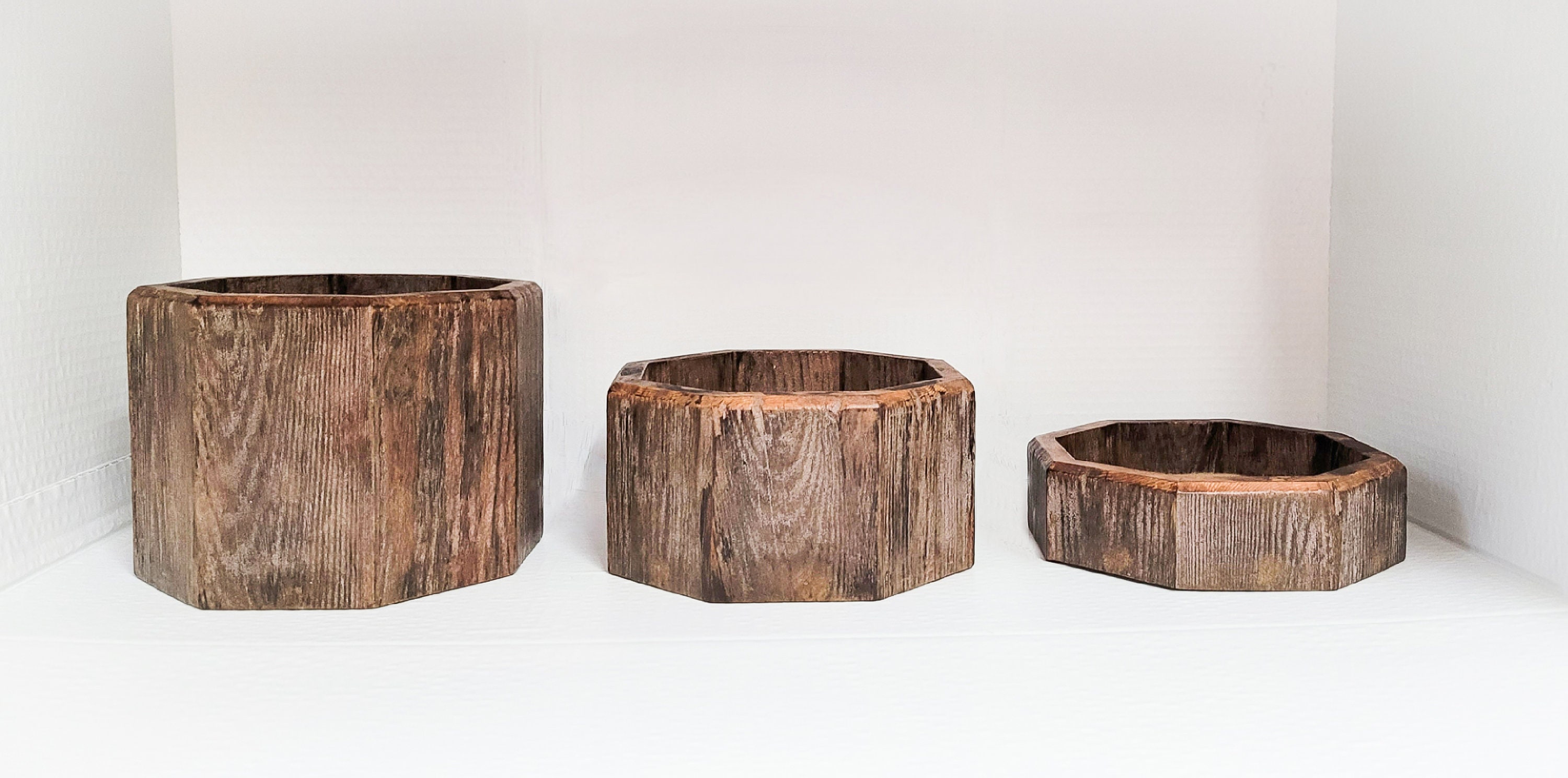 Rustic Octagon Container Set - Etsy