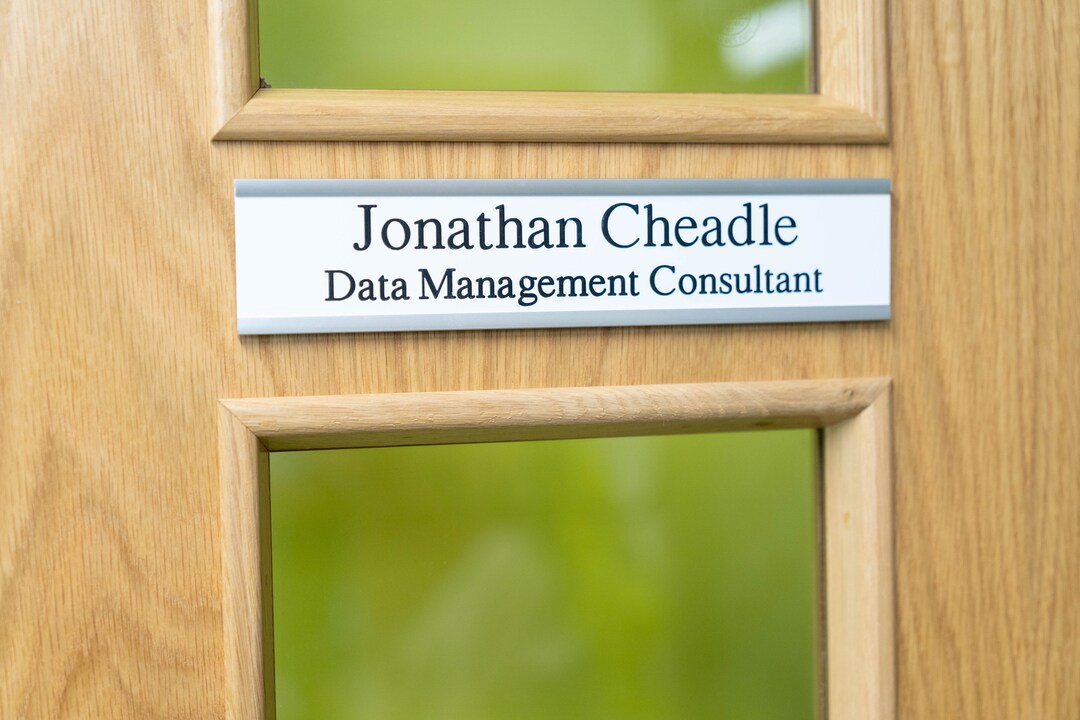 Customisable Office Door Signs With Aluminium Holders - 10" X 2" - Etsy
