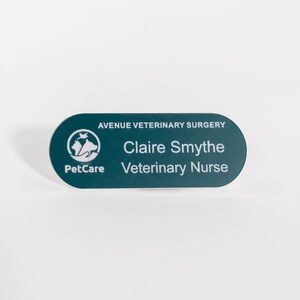Personalised Acrylic Name Tag: Magnetic Business Badge - Etsy