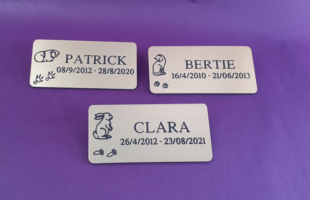 Personalised Memorial Acrylic Plaques, Small Animals Plaques 2.3 X 1.1 ...